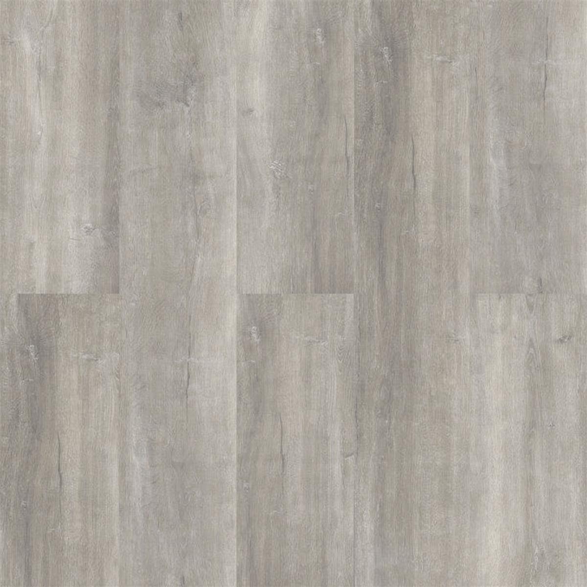 Muster von Vinylboden Klicksystem Greywood Grau 17,2x121cm